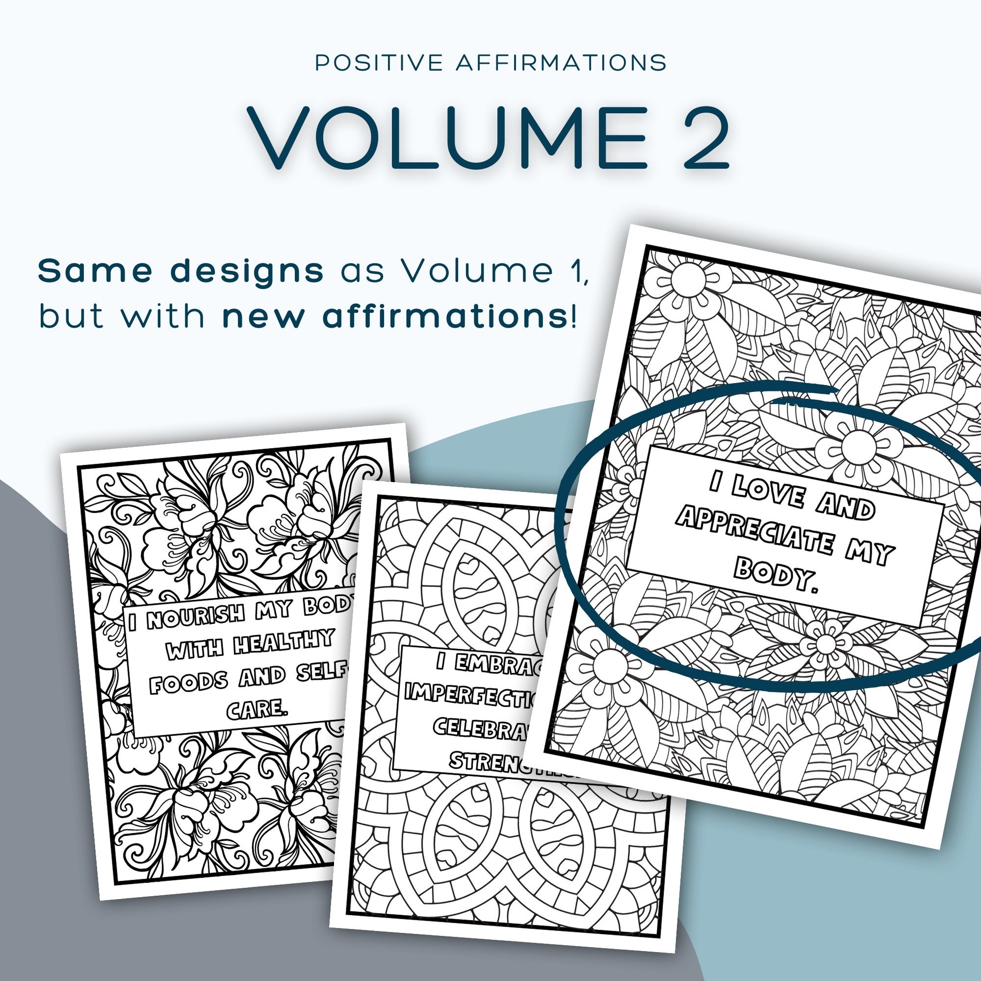 Mental Health Coloring Pages for Body Positivity, Stress Relief, Self ...