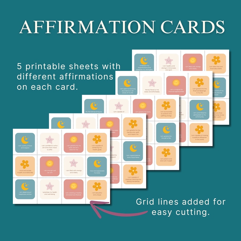 60 Positive Printable Affirmation Cards for Women - Relationships ...