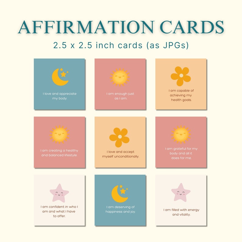 60 Positive Printable Affirmation Cards for Women Relationships ...