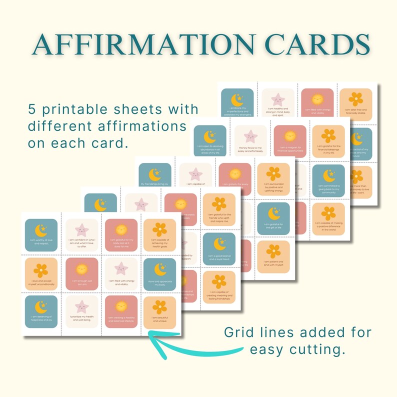 60 Positive Printable Affirmation Cards for Women Relationships ...