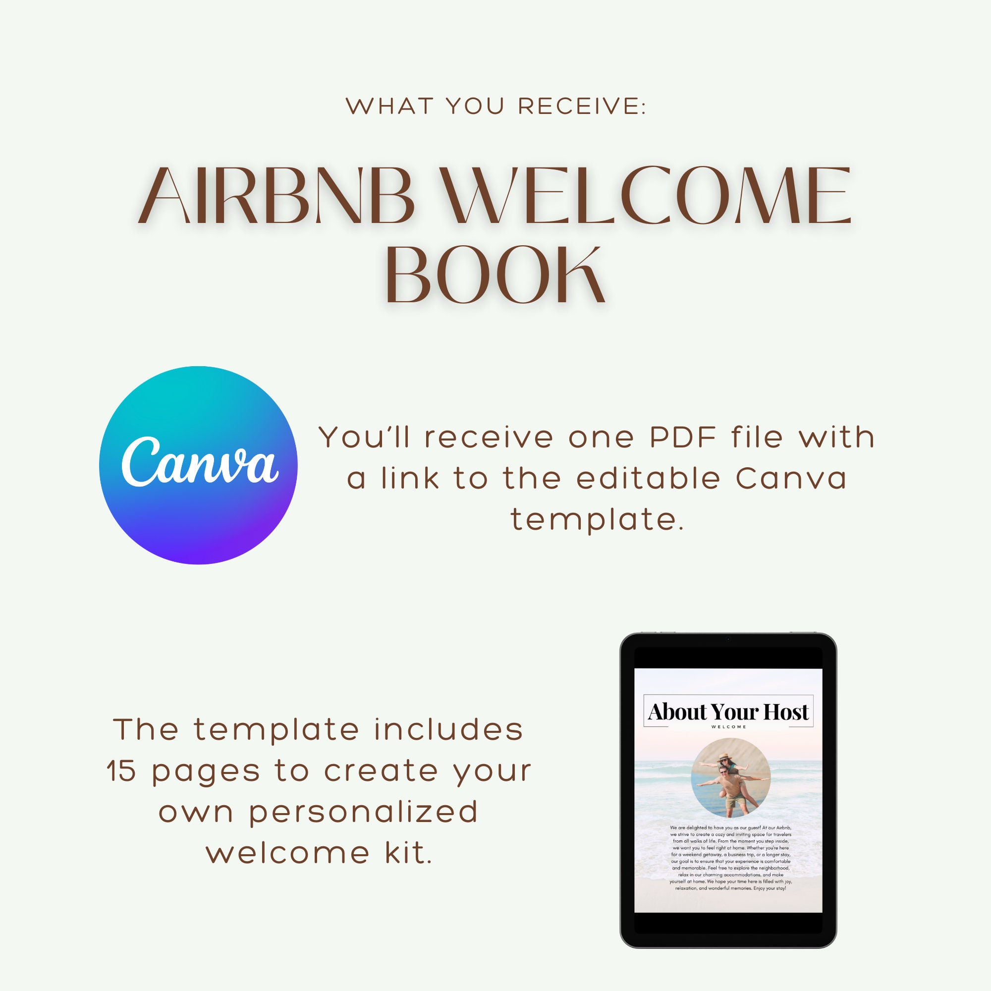 Airbnb Welcome Book Template, Editable Prefilled Content, Airbnb Guest ...