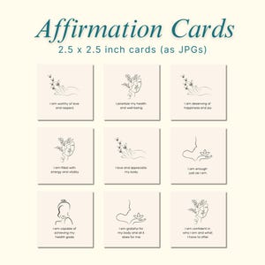 Motivational Confidence Cards for Women - Daily Affirmations Printable ...
