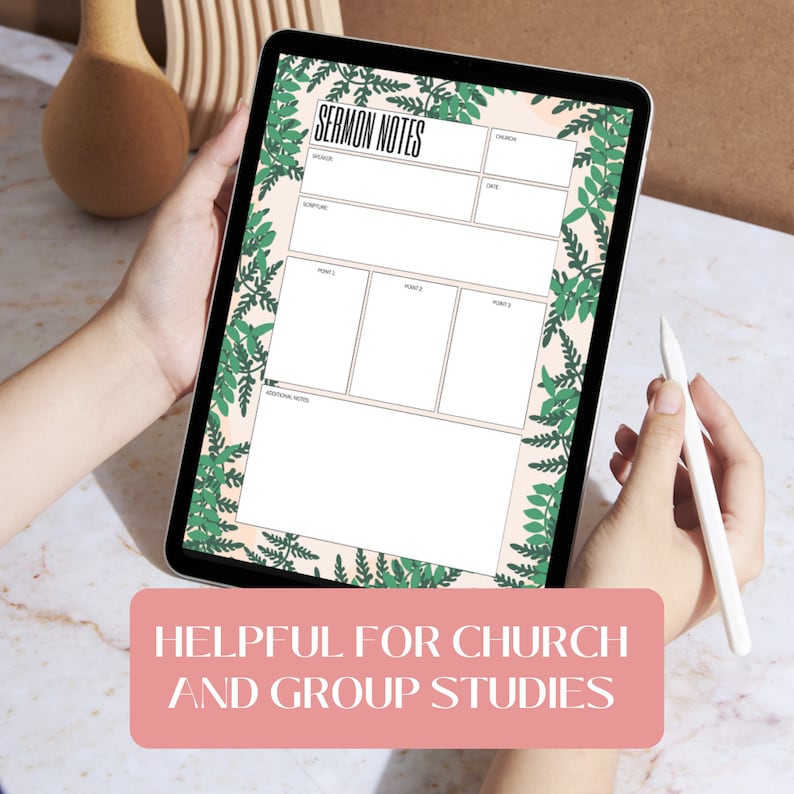 Sermon Notes for Teens, Church Notes Printable PDF Template, Bible ...