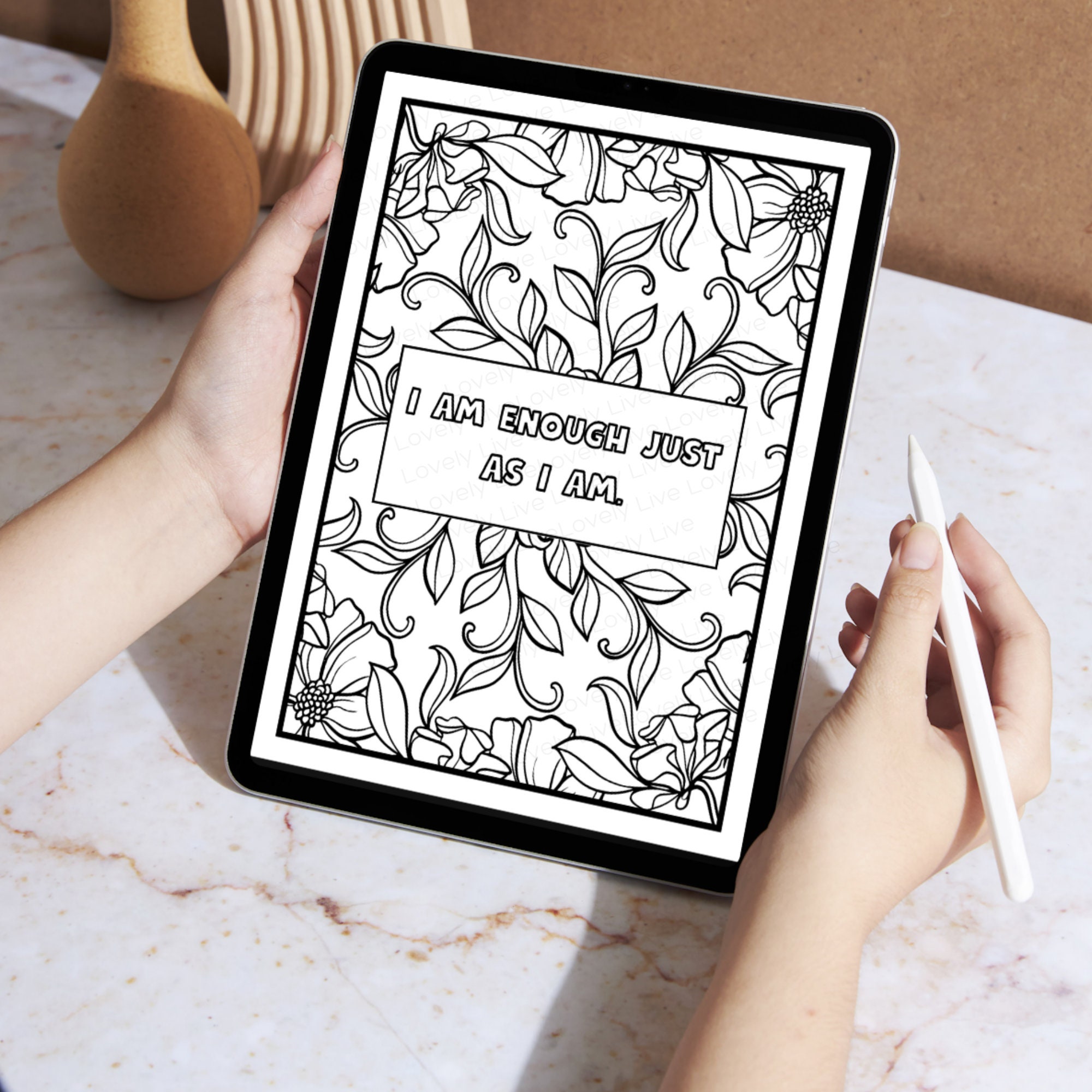 Positive Affirmation Coloring Book Printable, Self Care Coloring Pages ...