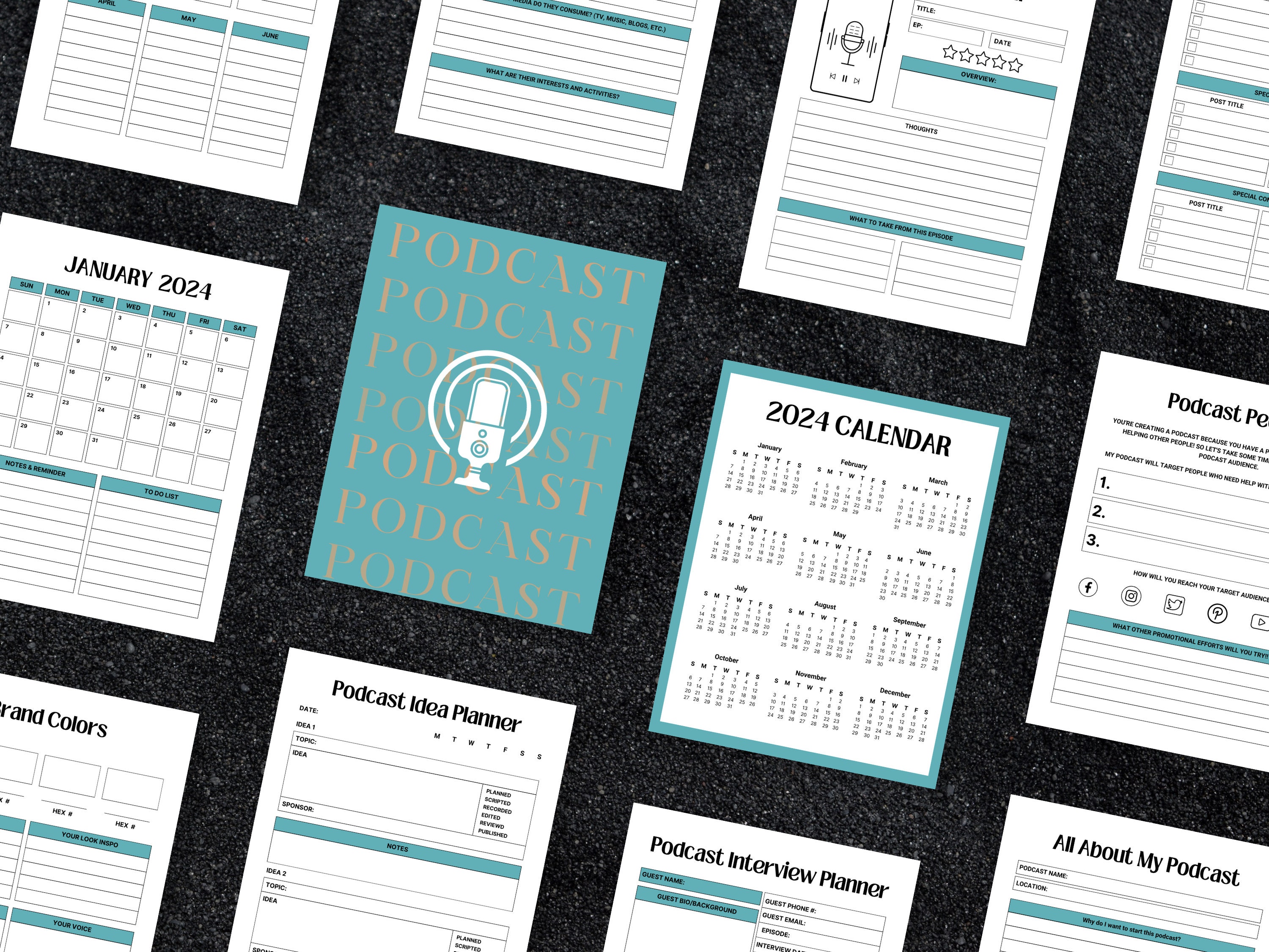 Podcast Planner Printable Planner for Podcast Host Creators - Etsy