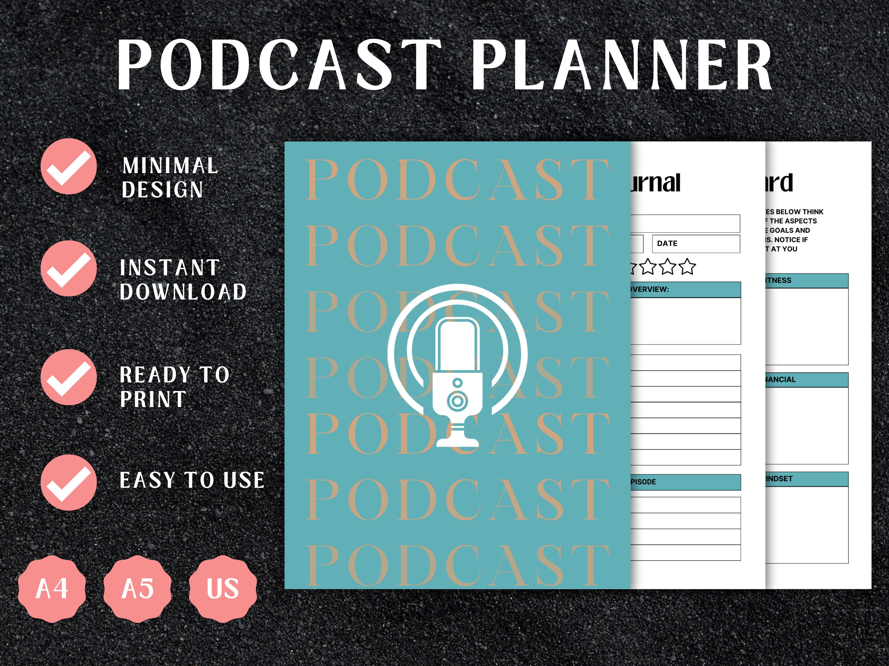 Podcast Planner Printable Planner for Podcast Host Creators - Etsy