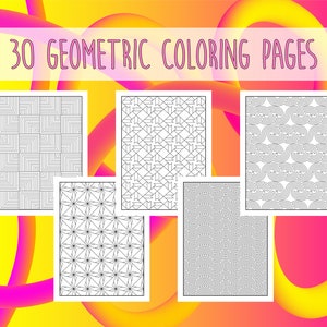 30 Geometric Coloring Pages, Geometric Shapes and Patterns Coloring ...
