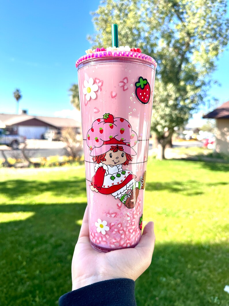 24oz Strawberry Pink Drink Starbucks Personalized Tumbler, Custom ...