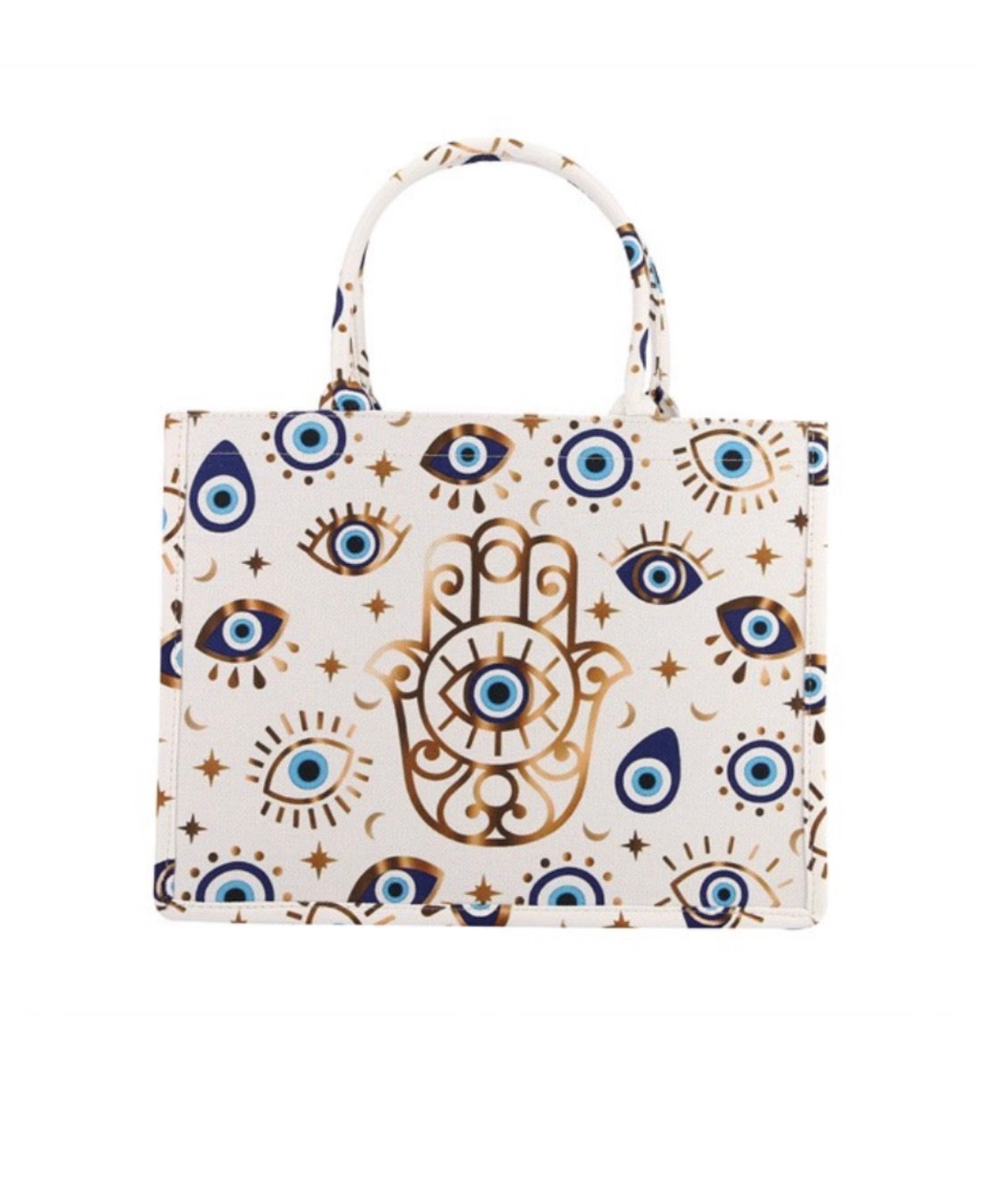 Women’s Evil Eye Hamsa Printed Tote Handbag - Etsy