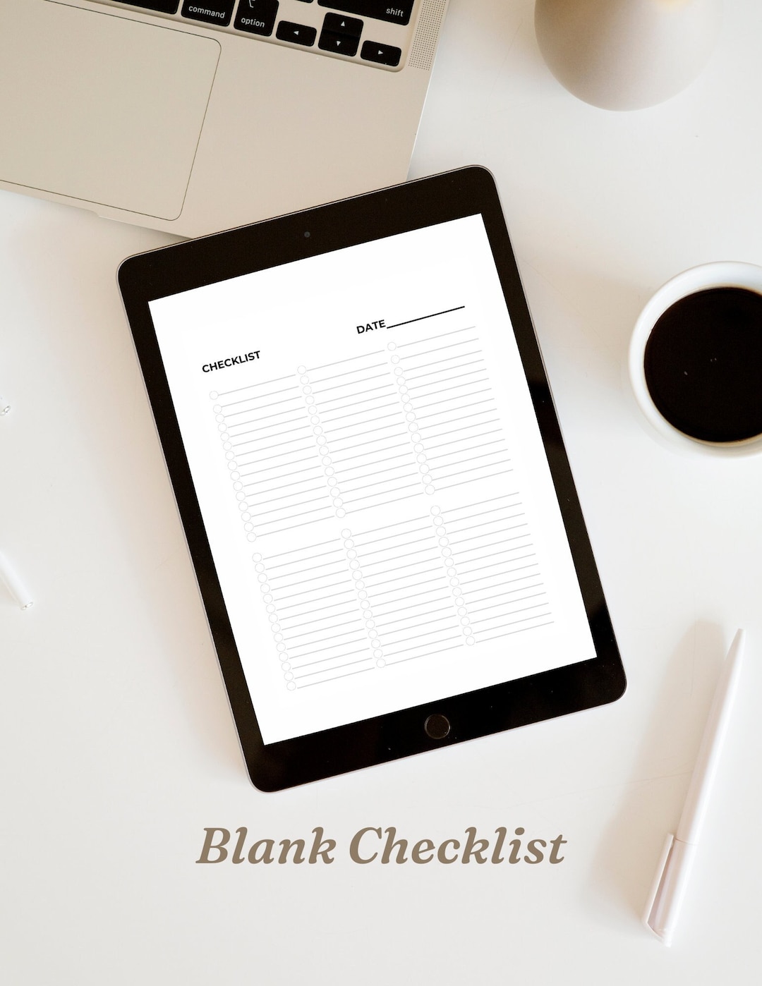 Blank Minimalist Checklist, Editable Checklist File, Blank Editable ...