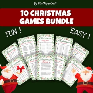 Printable Christmas Game Bundle, Christmas Party Games, Christmas ...