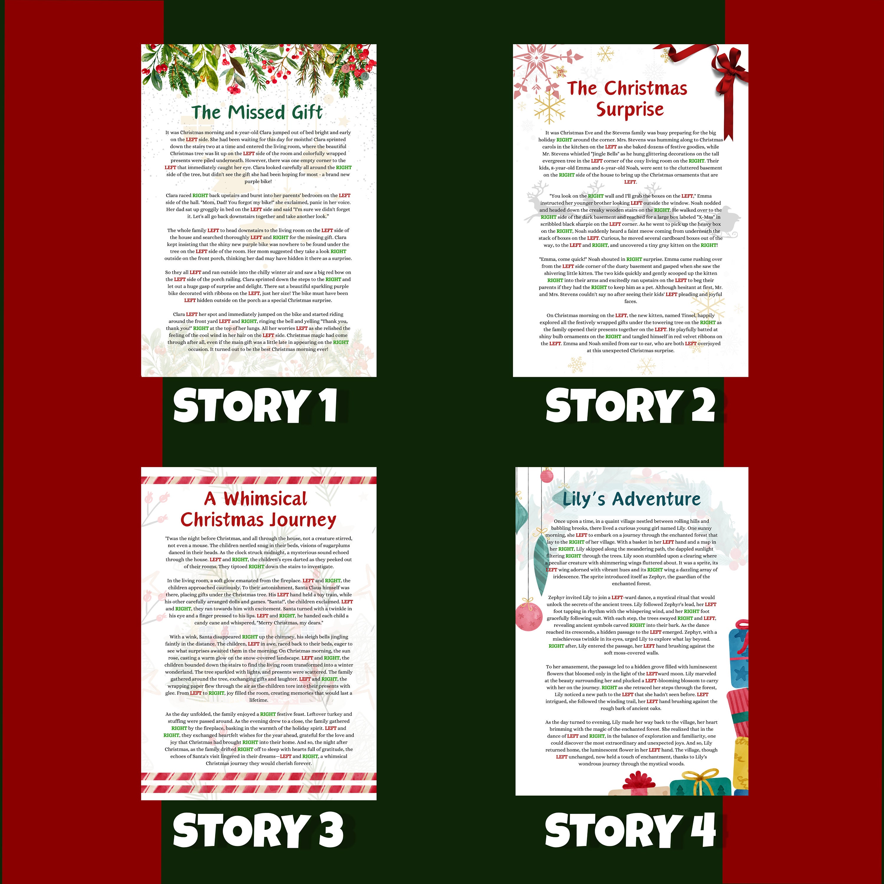 Left Right Christmas Game | Left Right Christmas Story | Right Left ...