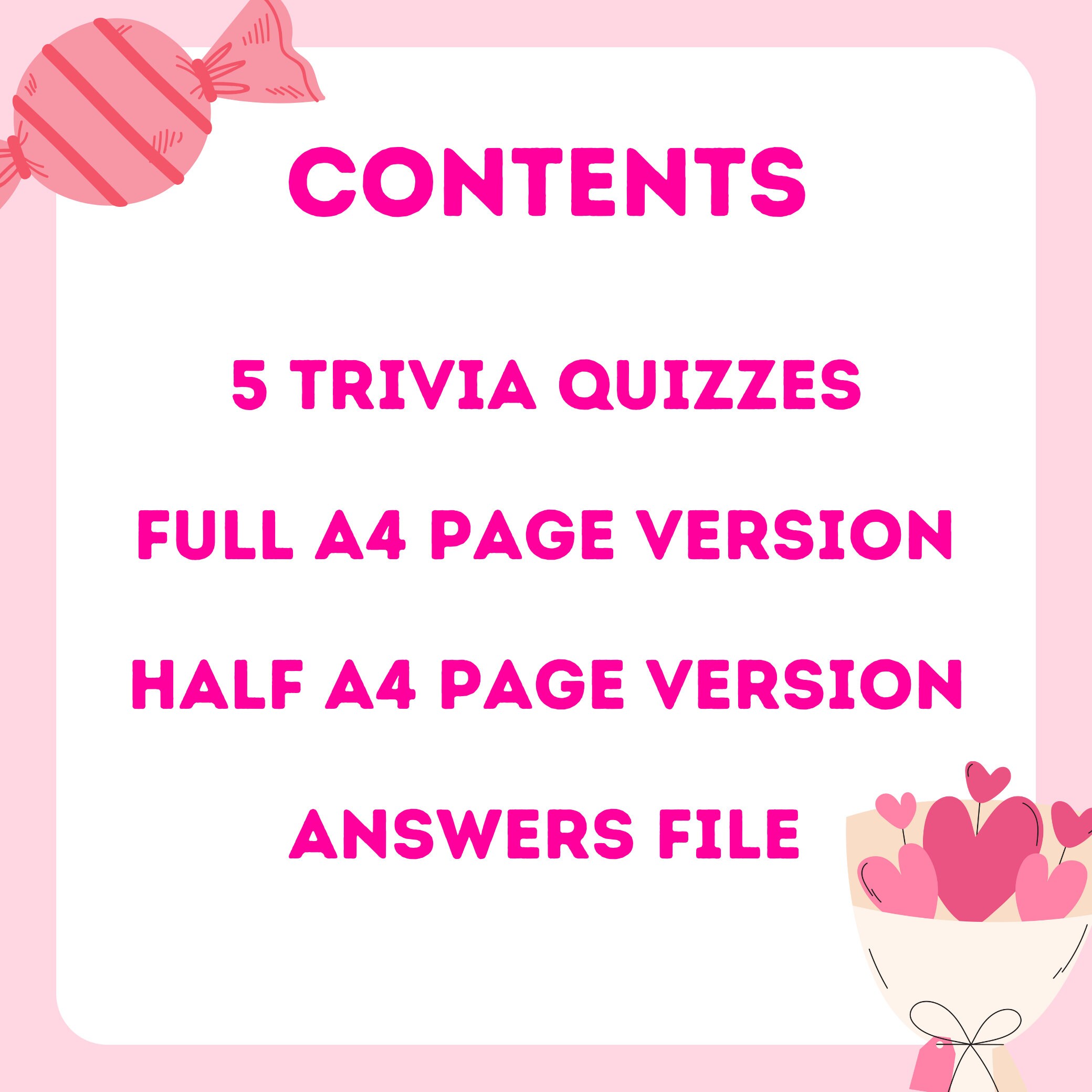 Valentines Day Trivia Game, Valentine Day Party Game for Kids ...