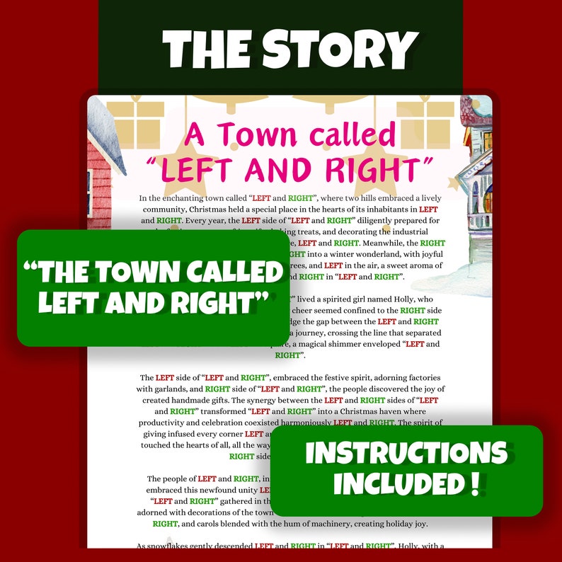 Left Right Christmas Game | Left Right Christmas Story | Right Left ...