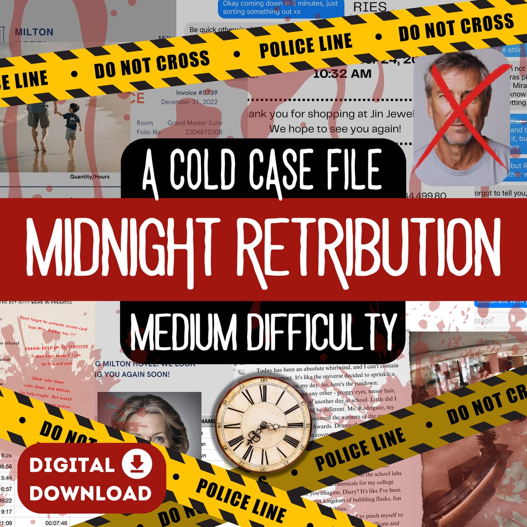 Printable Murder Mystery Cold Case File Murder Mystery Game Digital