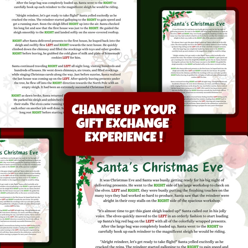 Christmas Left Right Game | Left Right Christmas Game Story | Right ...