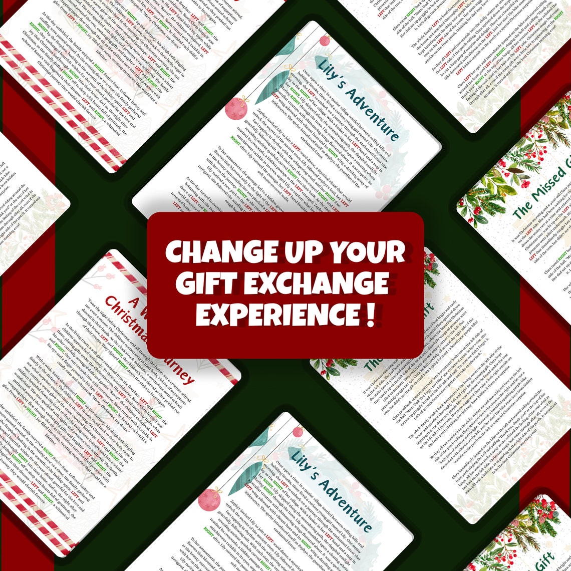 Left Right Christmas Game Left Right Christmas Story Right Left ...