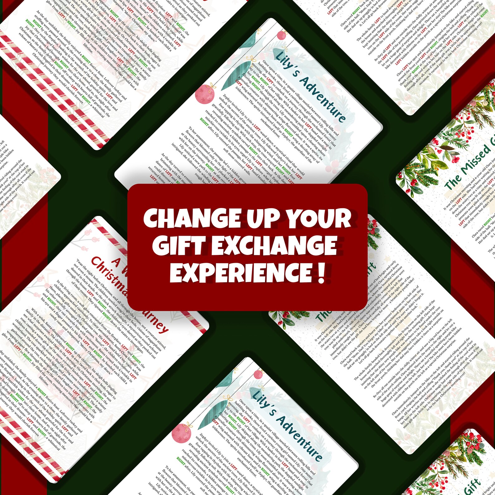 Left Right Christmas Game | Left Right Christmas Story | Right Left ...