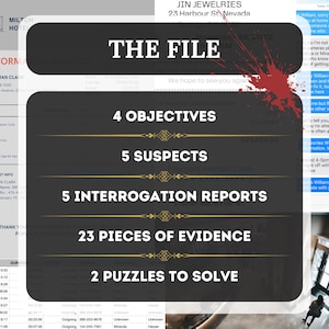 Printable Murder Mystery Cold Case File | Murder Mystery Game Digital ...