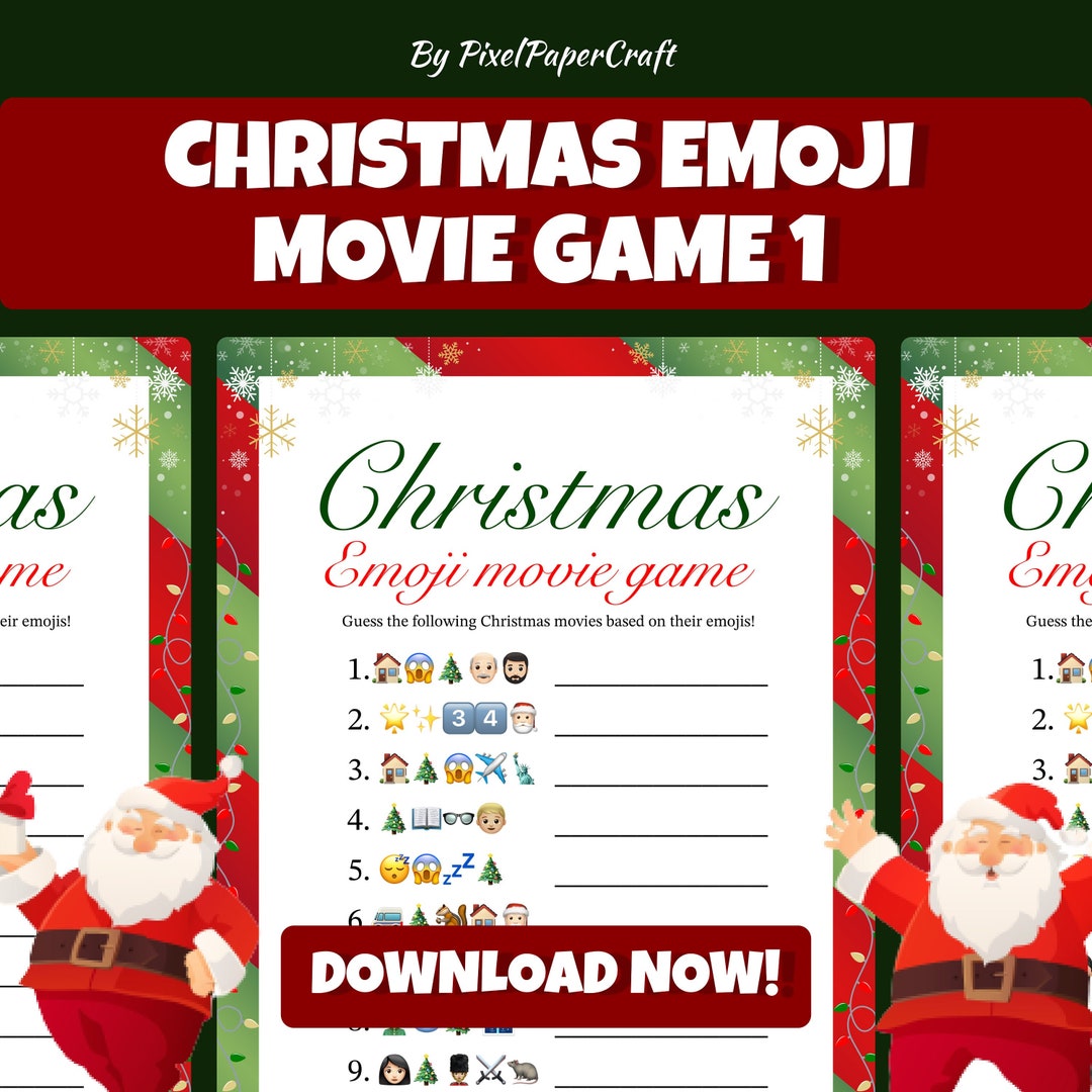 Christmas Emoji Movie Game | Christmas Emoji Pictionary | Christmas ...