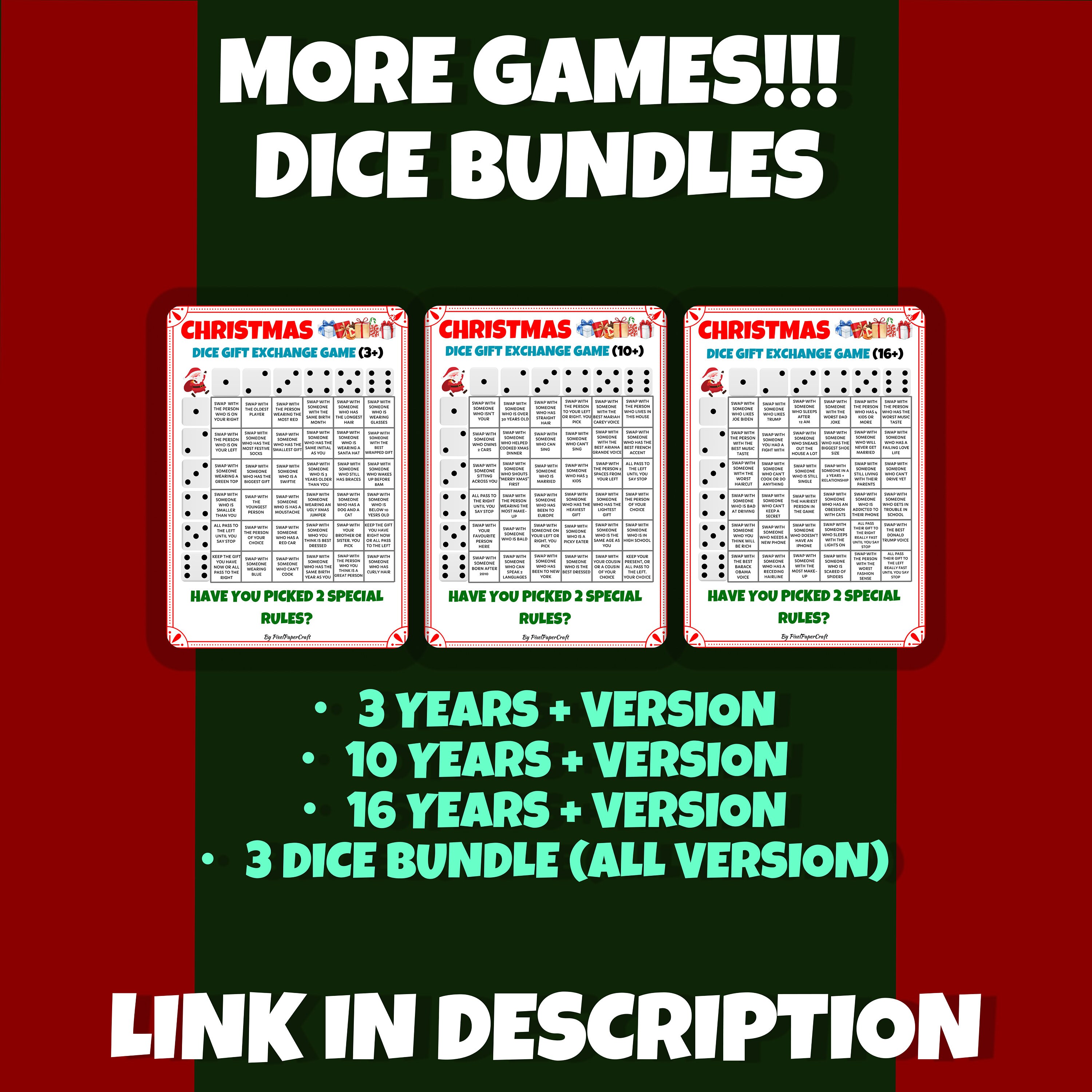 Printable Christmas Game Bundle, Christmas Party Games, Christmas ...