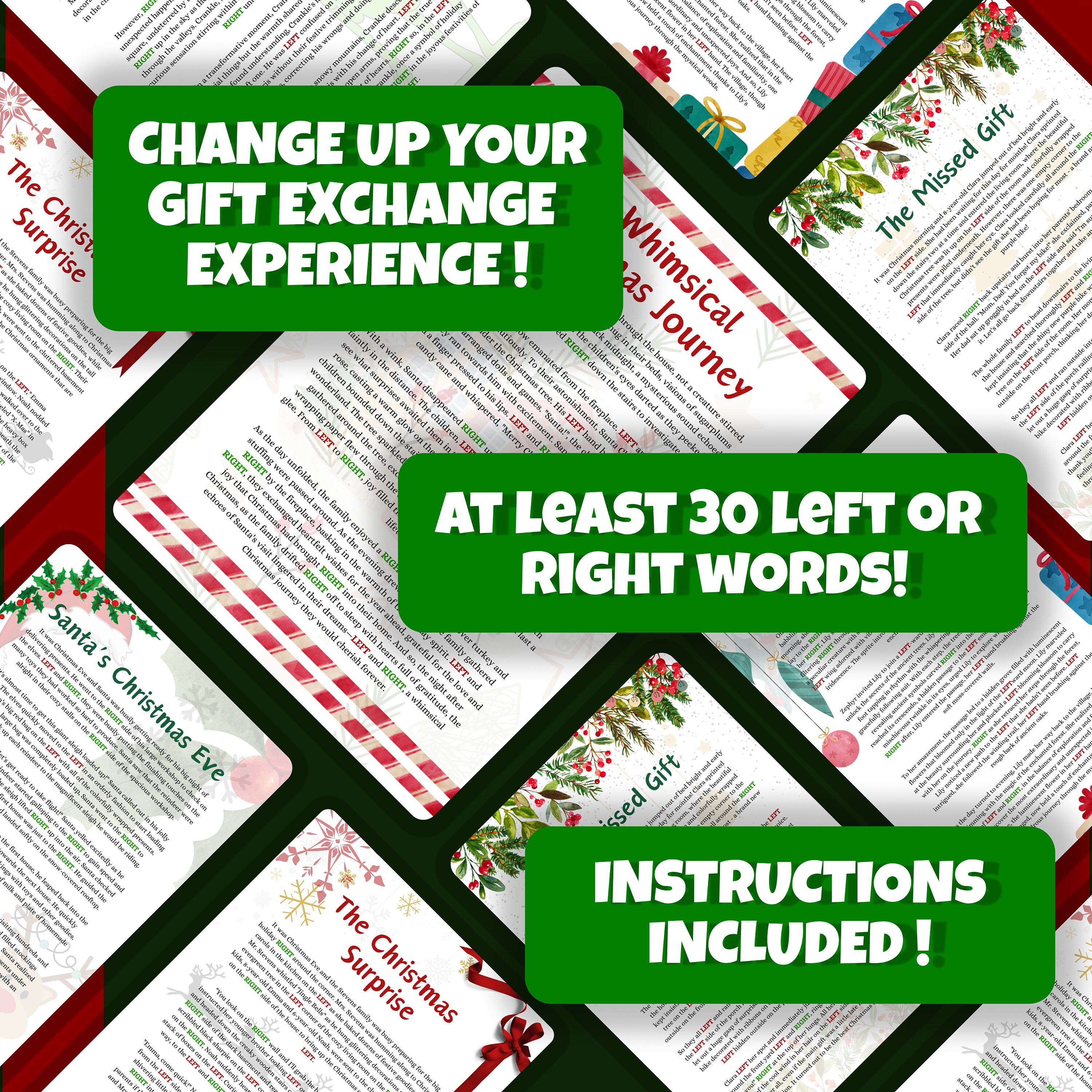 Christmas Left Right Game Story | Left Right Christmas Game | Right ...
