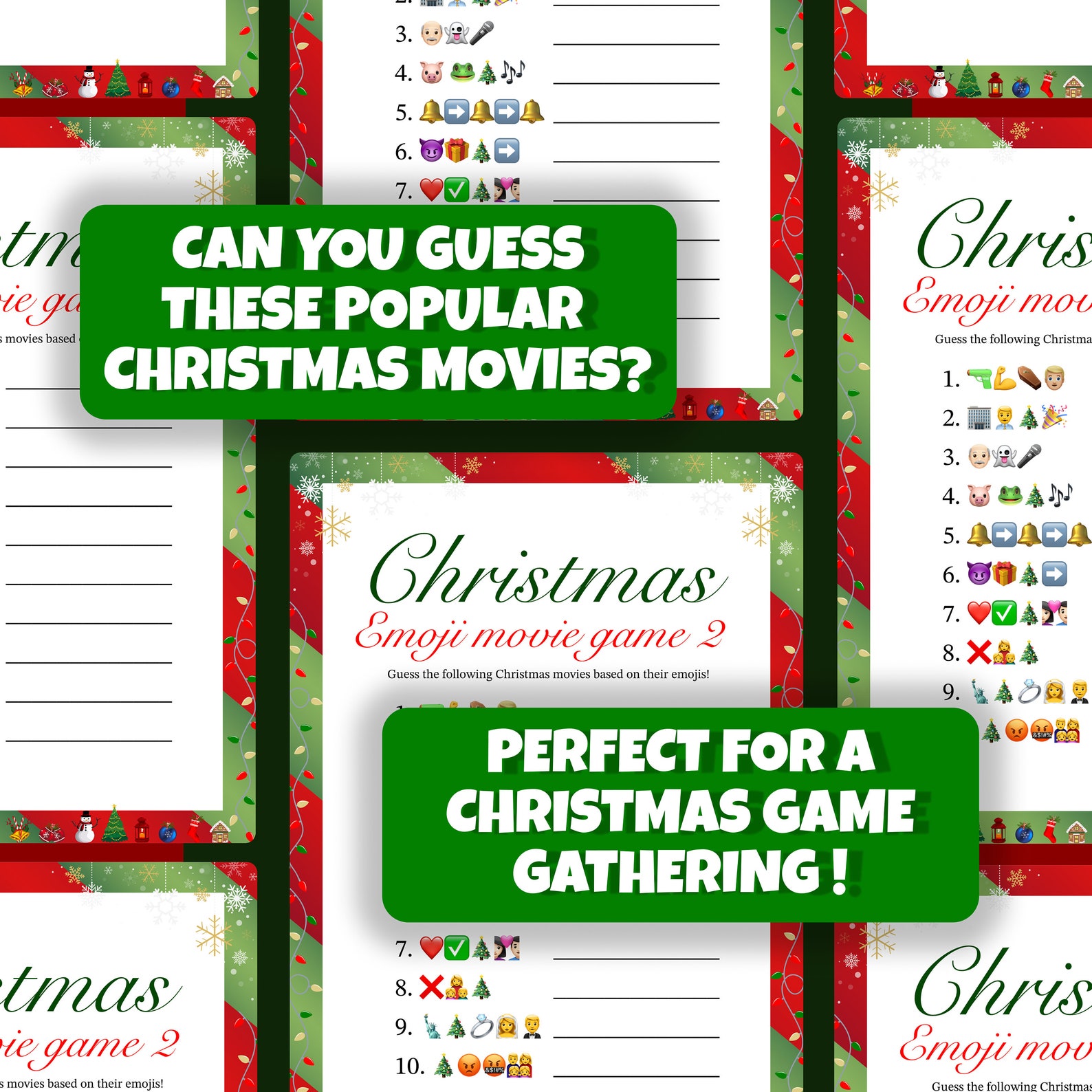 Christmas Emoji Movie Game | Christmas Emoji Pictionary | Christmas ...