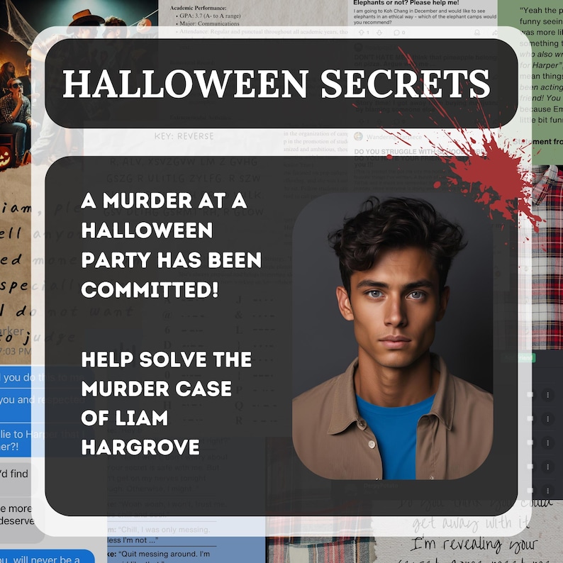 Halloween Themed Printable Murder Mystery Cold Case File | Murder ...
