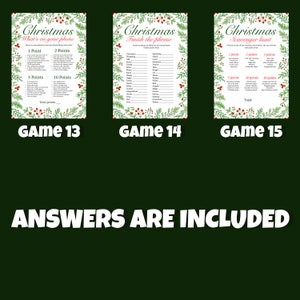 Printable Christmas Game Bundle, Christmas Party Games, Christmas ...