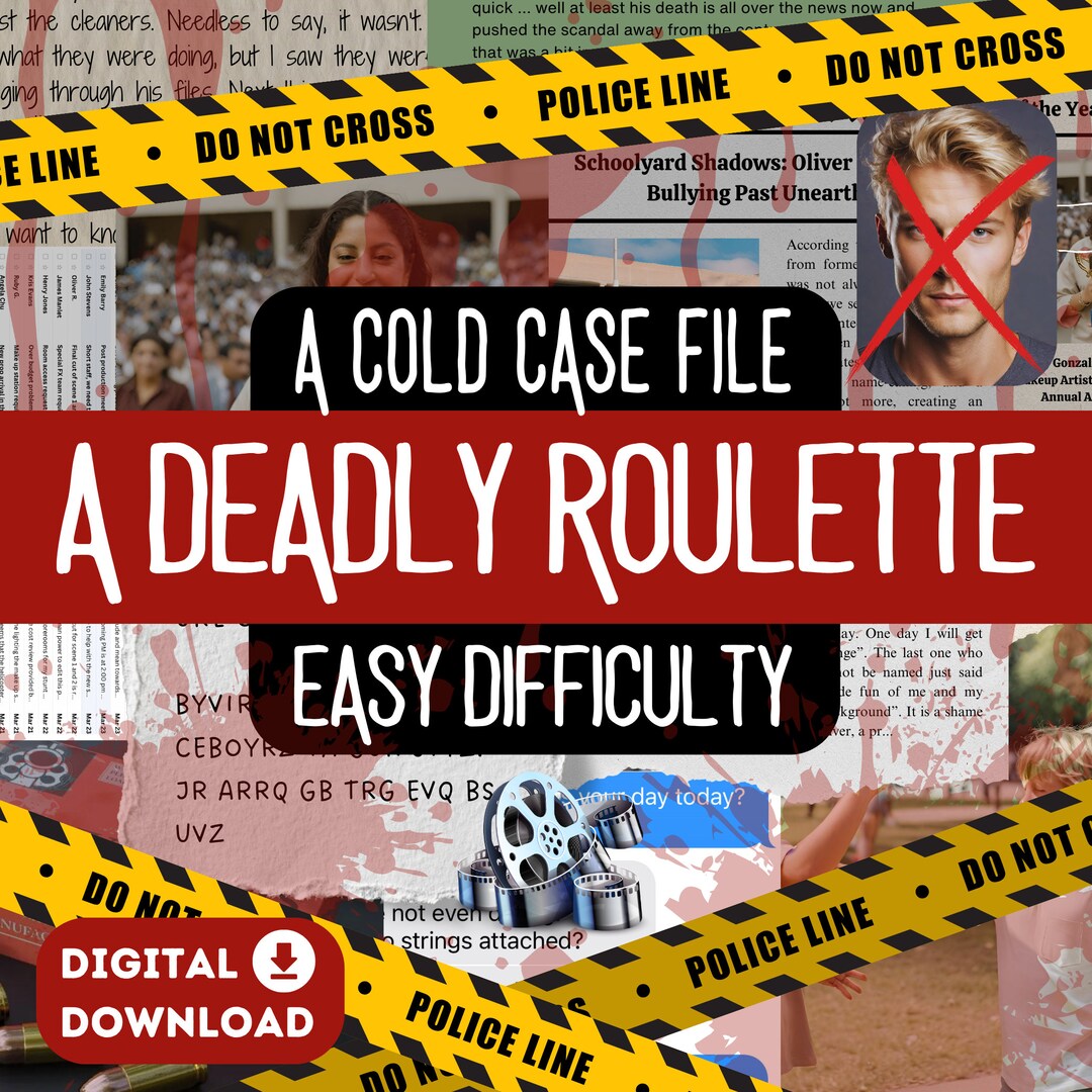 Printable Murder Mystery Cold Case File Murder Mystery Game Digital ...