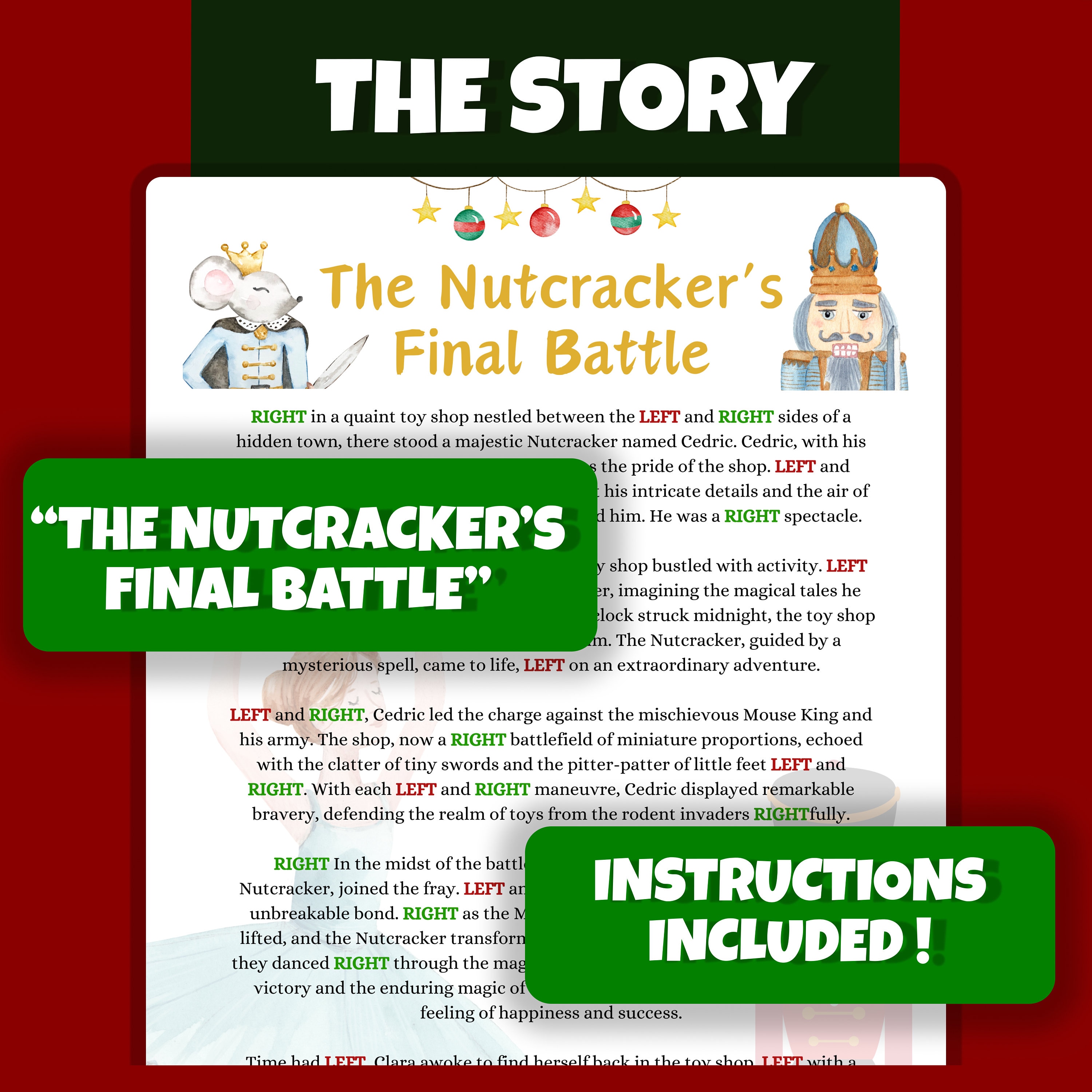 The Nutcracker Left Right Game | Left Right Christmas Game | Right Left ...