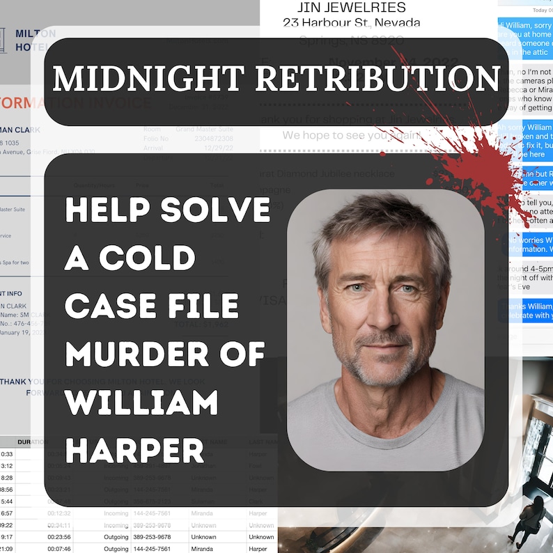 Printable Murder Mystery Cold Case File Murder Mystery Game Digital