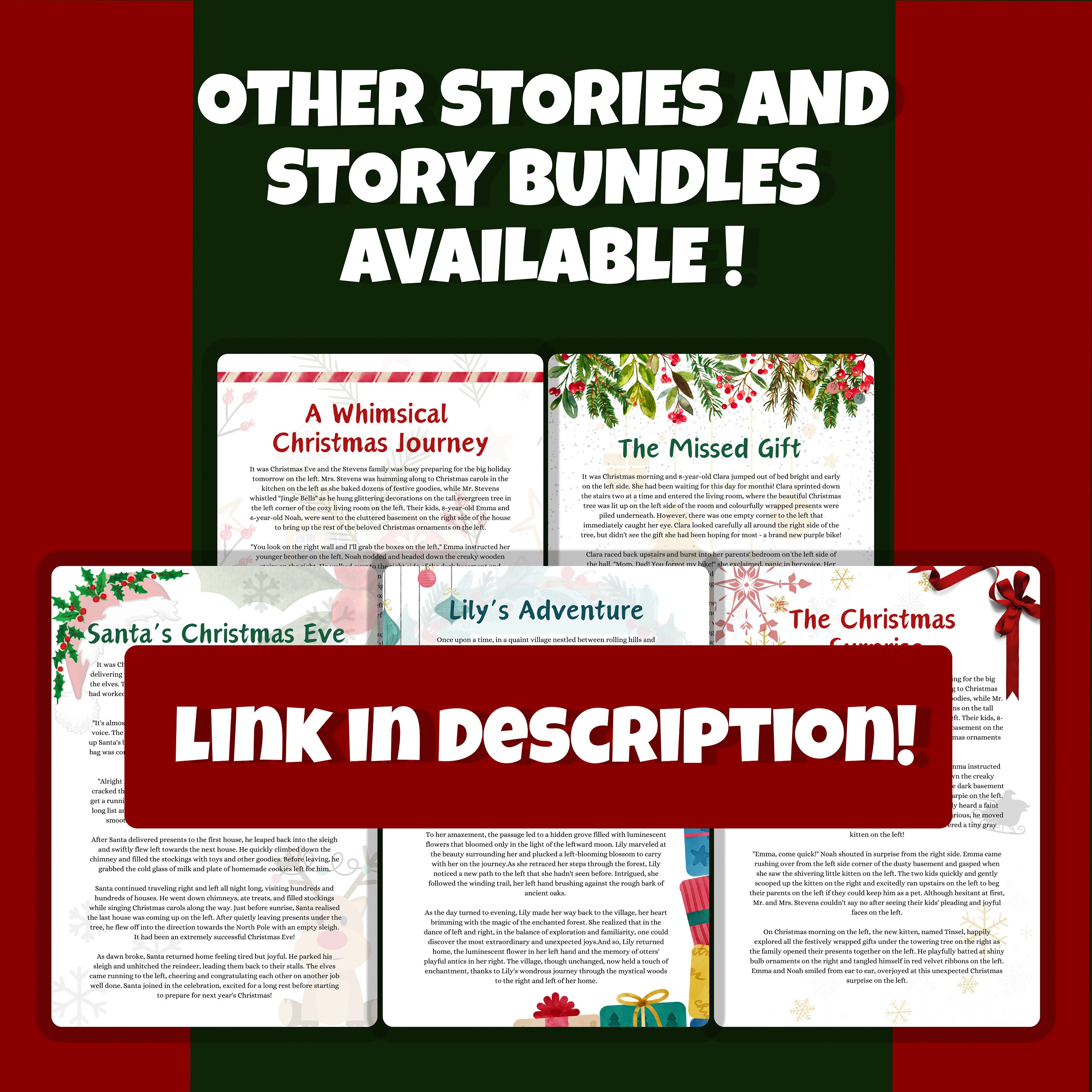 Christmas Left Right Game Story | Left Right Christmas Game | Right ...