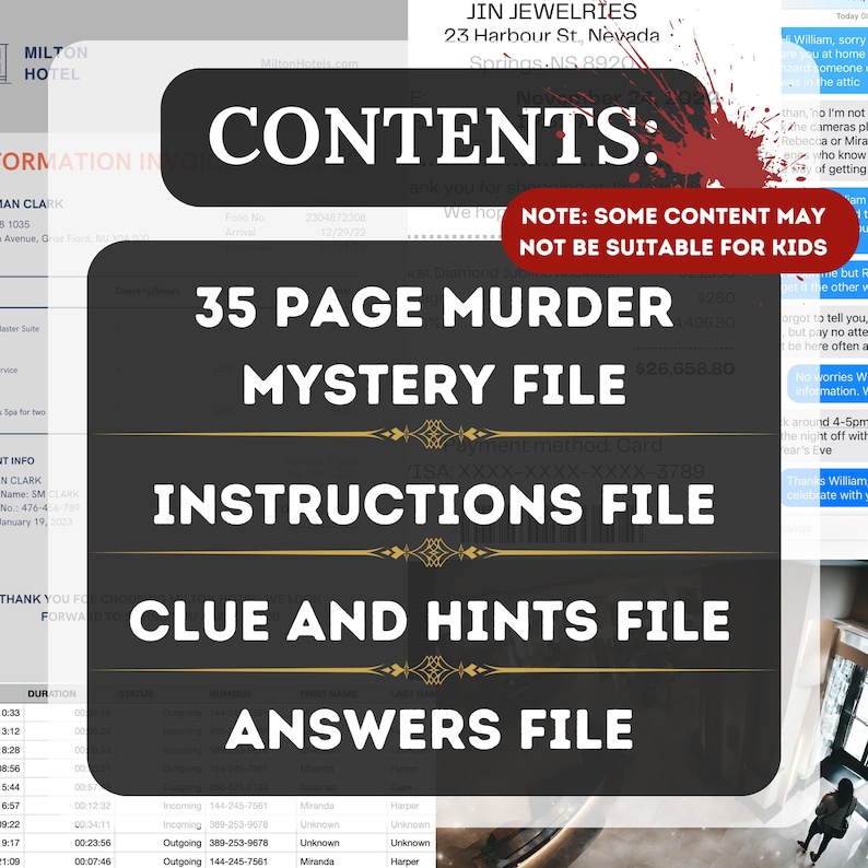 Printable Murder Mystery Cold Case File | Murder Mystery Game Digital ...