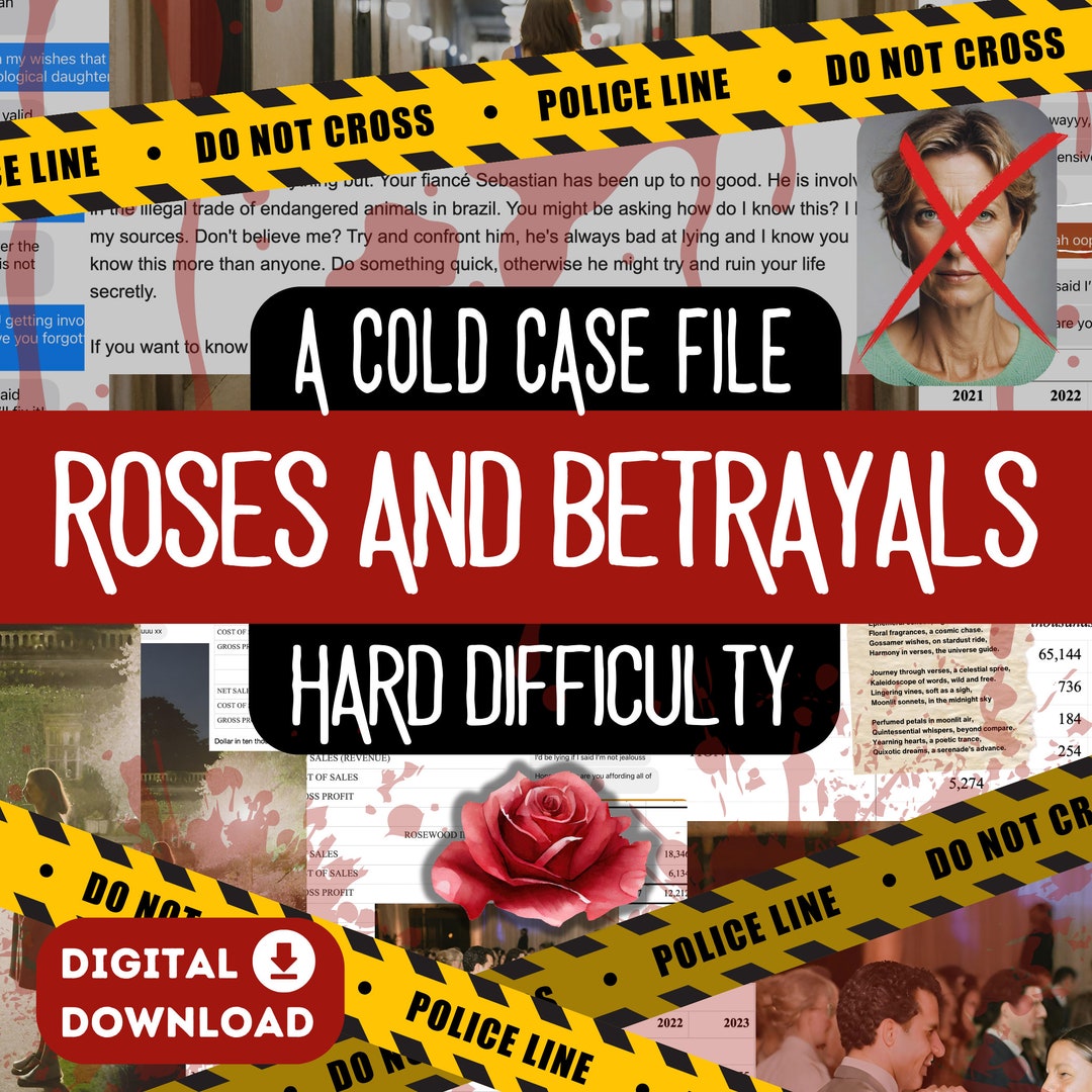 Printable Murder Mystery Cold Case File Murder Mystery Game Digital ...