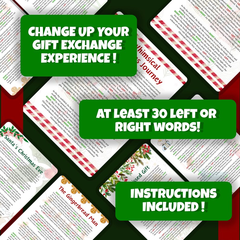 Christmas Left Right Game Story | Left Right Christmas Game | Right ...