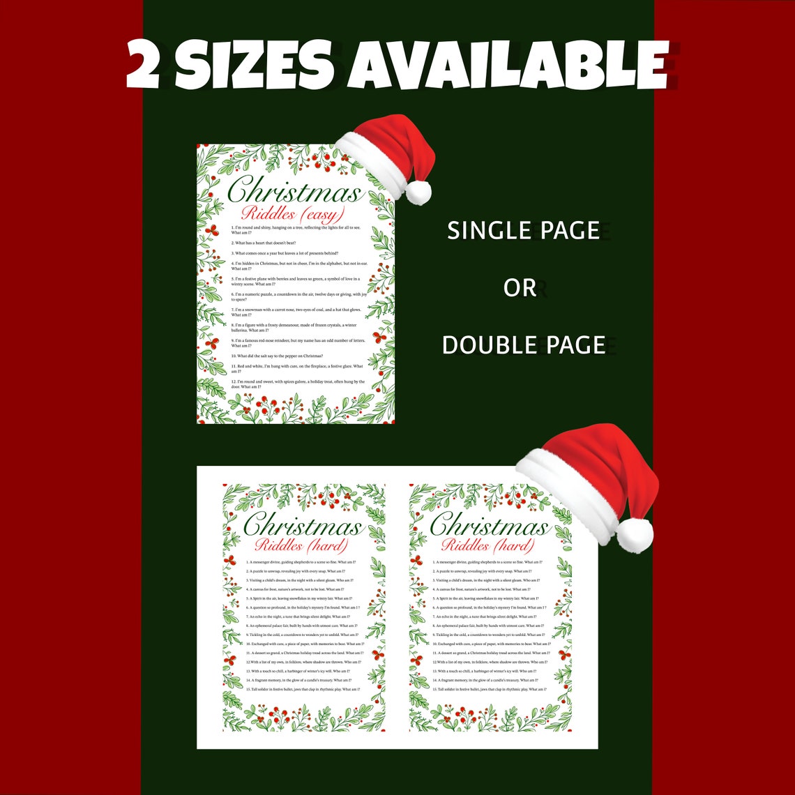 Printable Christmas Game Bundle, Christmas Party Games, Christmas ...
