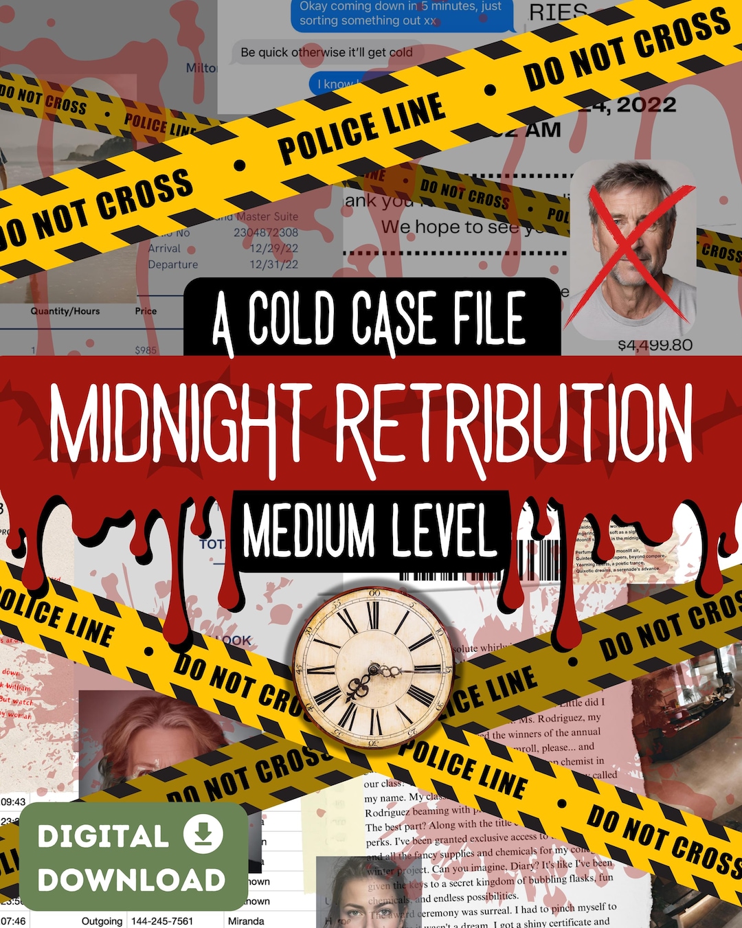 Printable Murder Mystery Cold Case File | Murder Mystery Game Digital ...