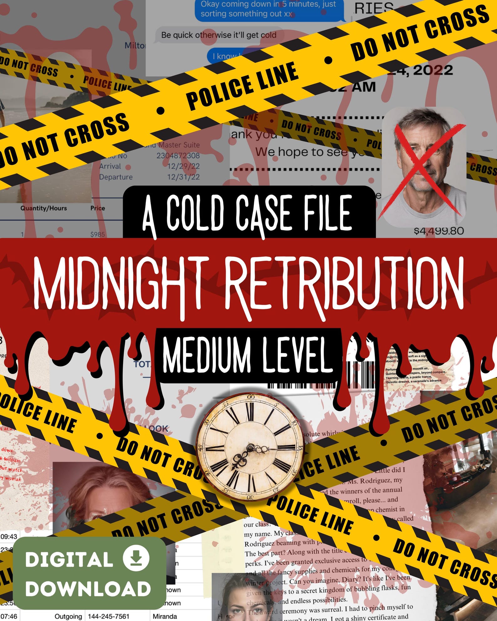Printable Murder Mystery Cold Case File | Murder Mystery Game Digital ...