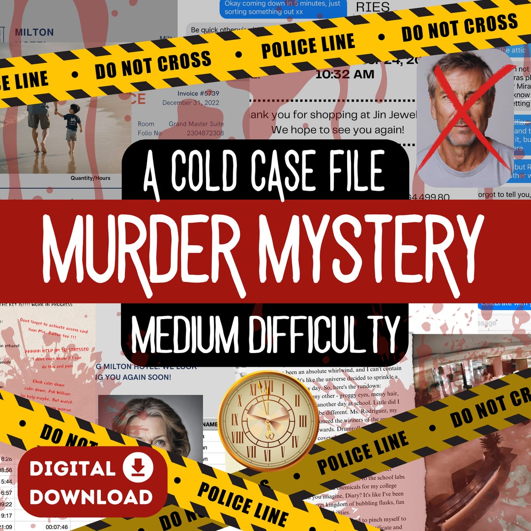Printable Murder Mystery Case File Murder Mystery Game Digital Download ...