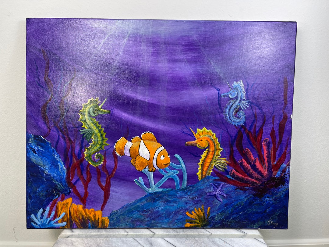 Finding Nemo Oil Painting, Original Disney Pixar Art (22x28) - Etsy