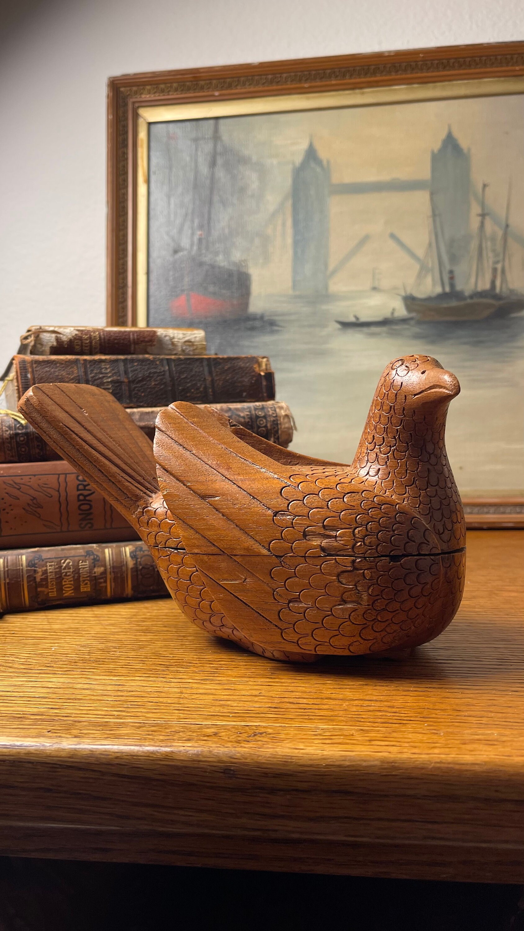 Carved Wooden Bird Box - Etsy