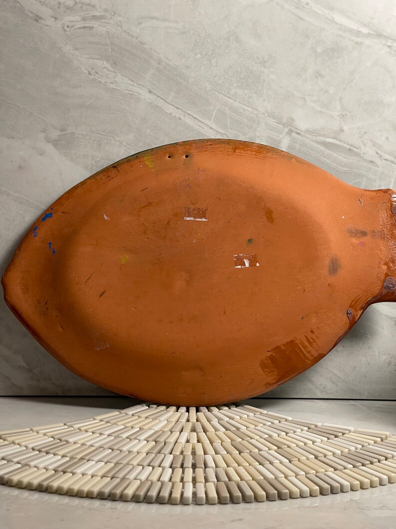 Mexican Red Clay Platter With Vibrant Hand Painted Scene - Etsy