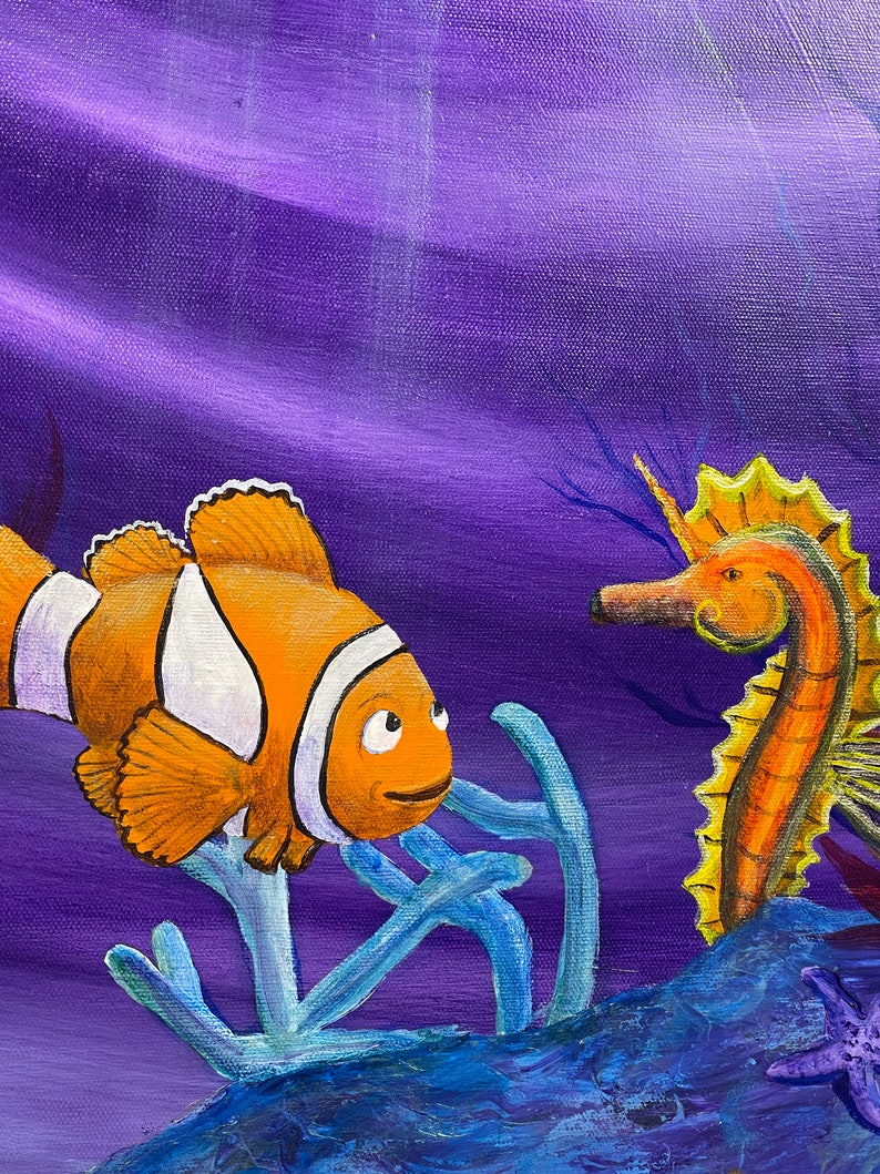 Finding Nemo Oil Painting, Original Disney Pixar Art (22x28) - Etsy