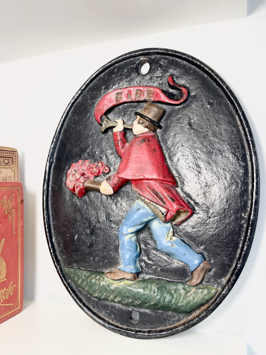 Cast Iron Fireman Plaque - Etsy