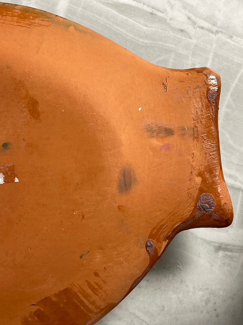 Mexican Red Clay Platter With Vibrant Hand Painted Scene - Etsy