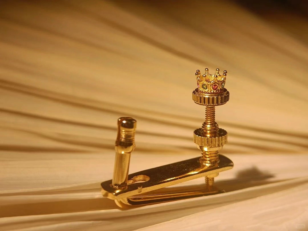 3/4-4/4 1/2 Gold Crown Violin String Adjuster Violin Fine Tuner With ...