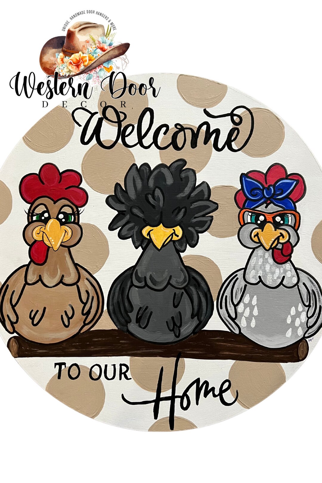 Welcome Chickens Door Hanger - Etsy