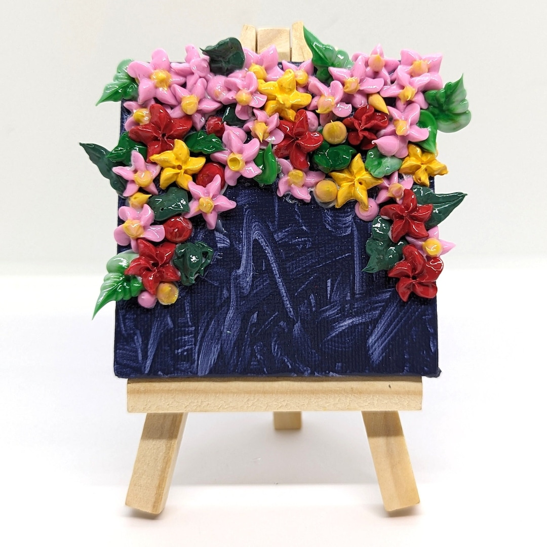Tropical Arch Mini Canvas | 3D Floral Sculpture Painting - Etsy