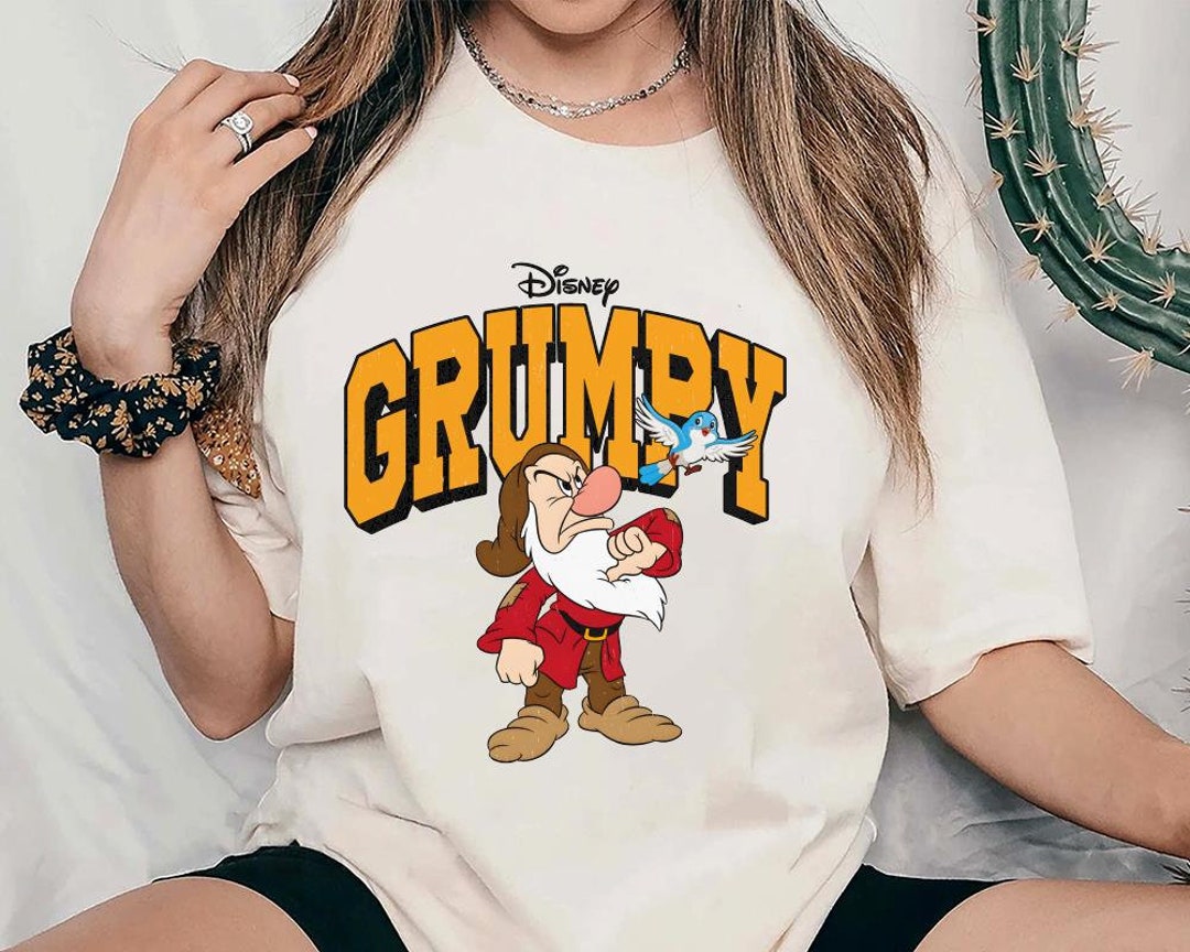 Retro 90s the Grumpy One Snow White and Seven Dwarfs Shirt - Etsy
